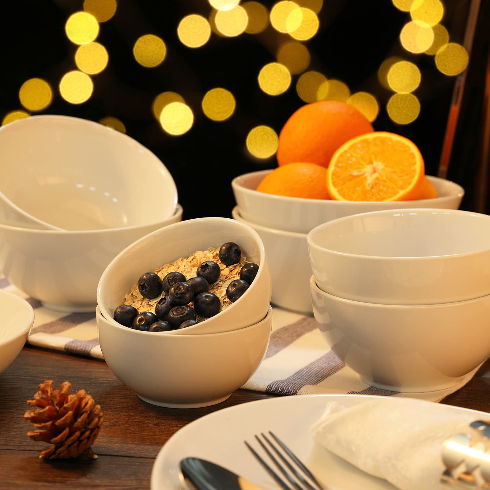 Yedio Pasta Bowls and Porcelain Bowls Set Bundle