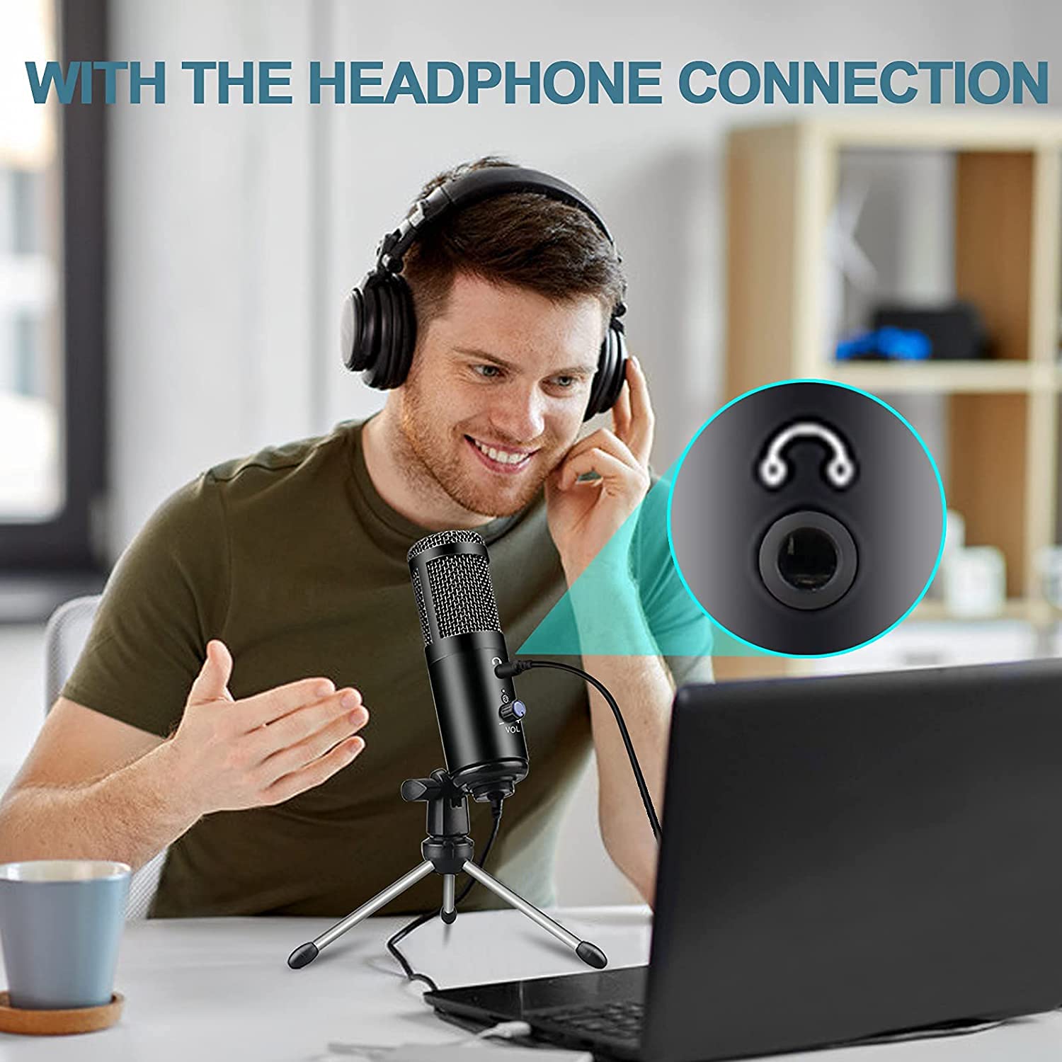 USB Microphone,KeepTpeeK PC Microphone Condenser Recording Microphone Professional Plug & Play Mic for Computer,Laptop,PC Voice Recording, Podcasting, YouTube, Skype, Games