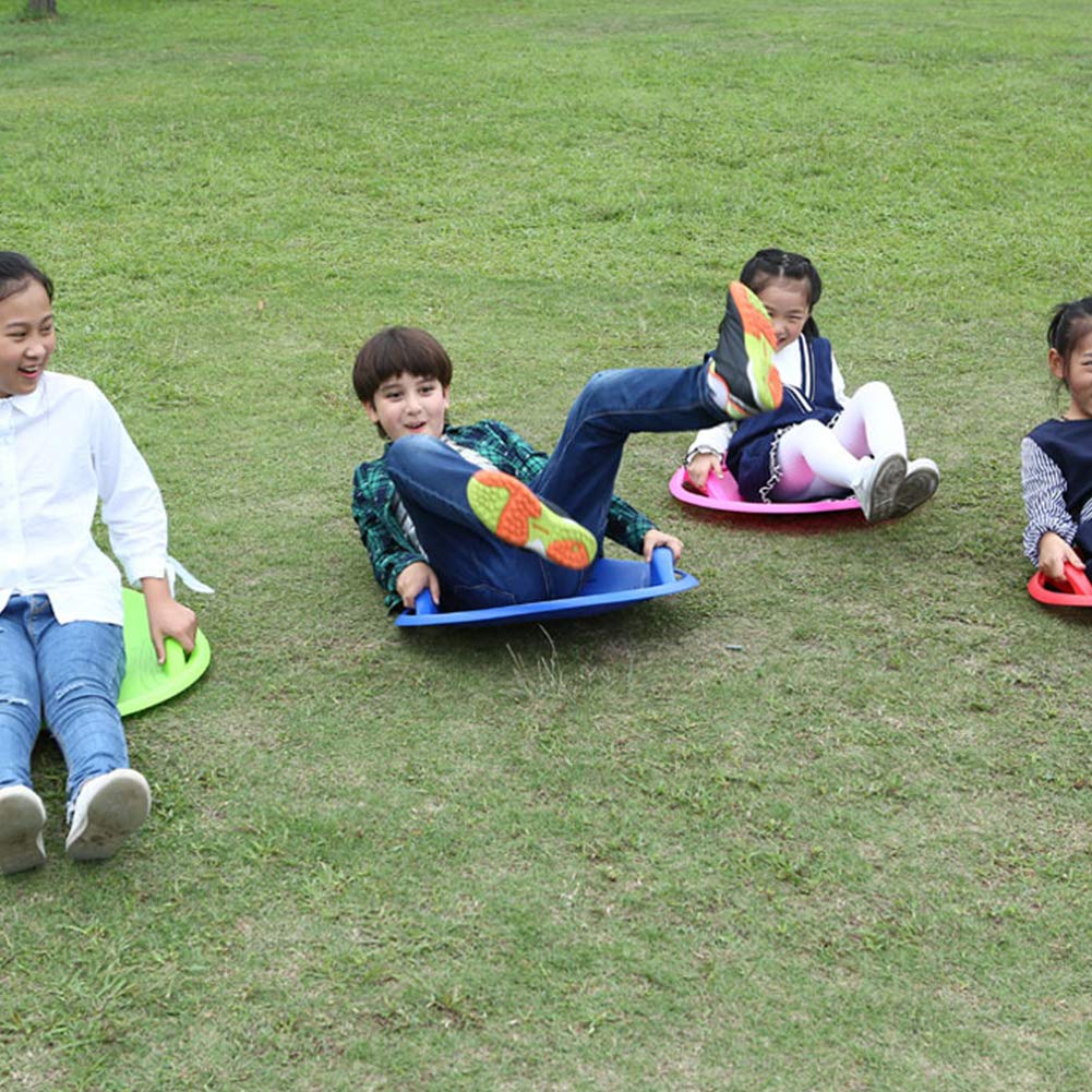 yunshuoa Plastic Snow Saucer Sled,Toboggan Downhill Pull Sled,Round Sledding Board for Kids and Adult,Suitable for Skiing,Grass Sliding, Sand Boarding