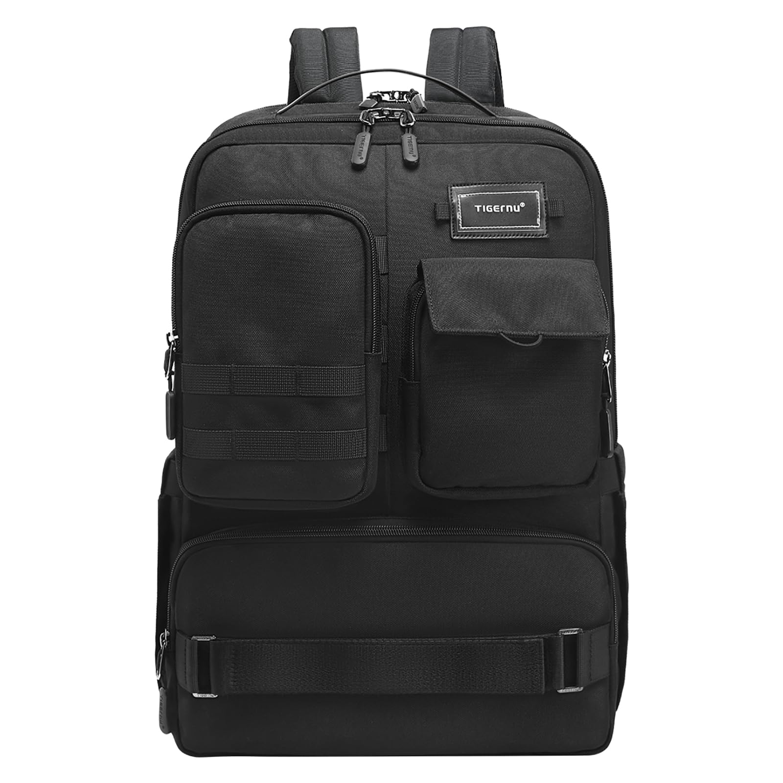 TIGERNU Travel Laptop Backpack for Men Anti-Theft Backpack Waterproof Business Work Bag Outdoor Tactical Backpack Fits 17.3 Inch Laptop (TGN-B008 Black)