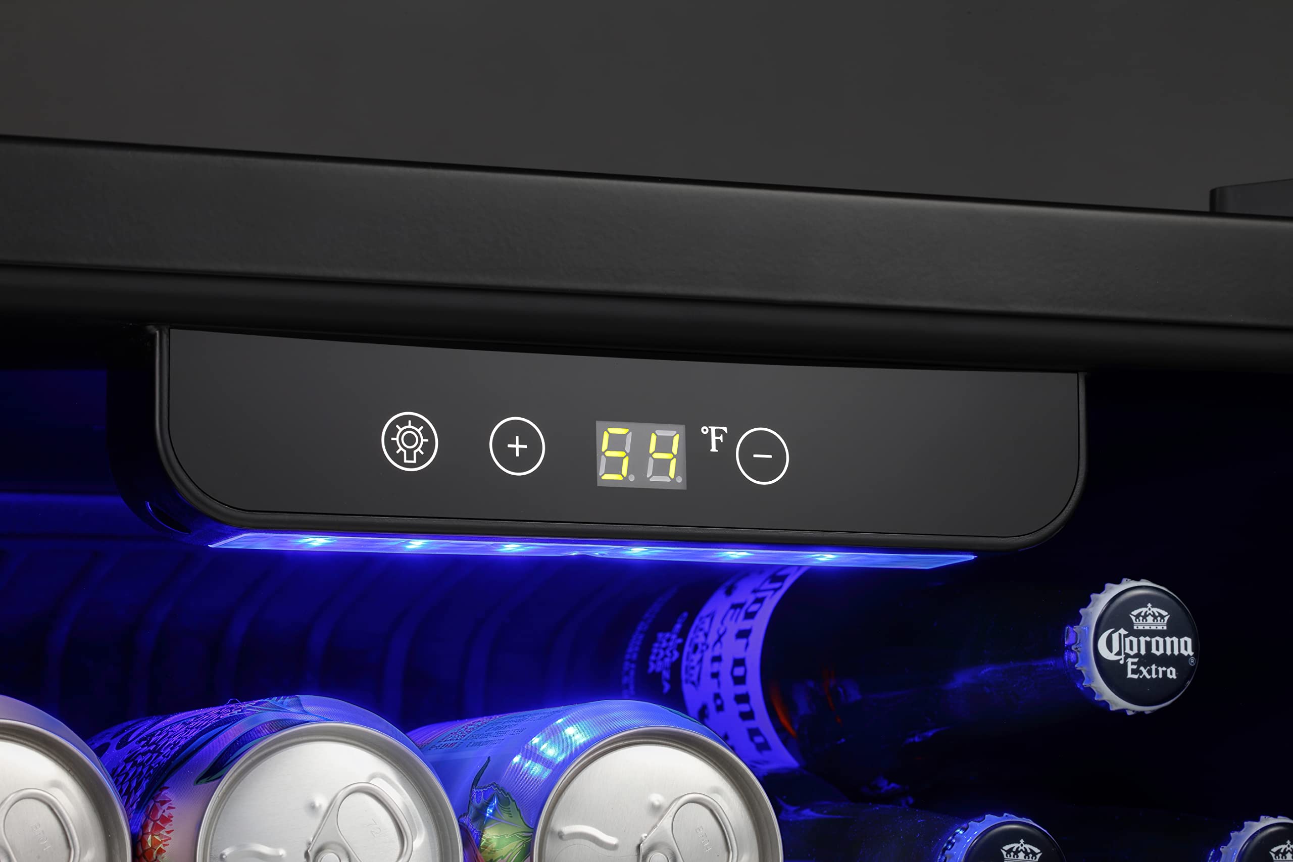 Xbeauty 120 Cans Wine Cooler Refrigerator with Temperature Control Cabinet Beverage Refrigerator Low Noise Freestanding Wine Refrigerator for Home/Office/Bar(Noble Black)