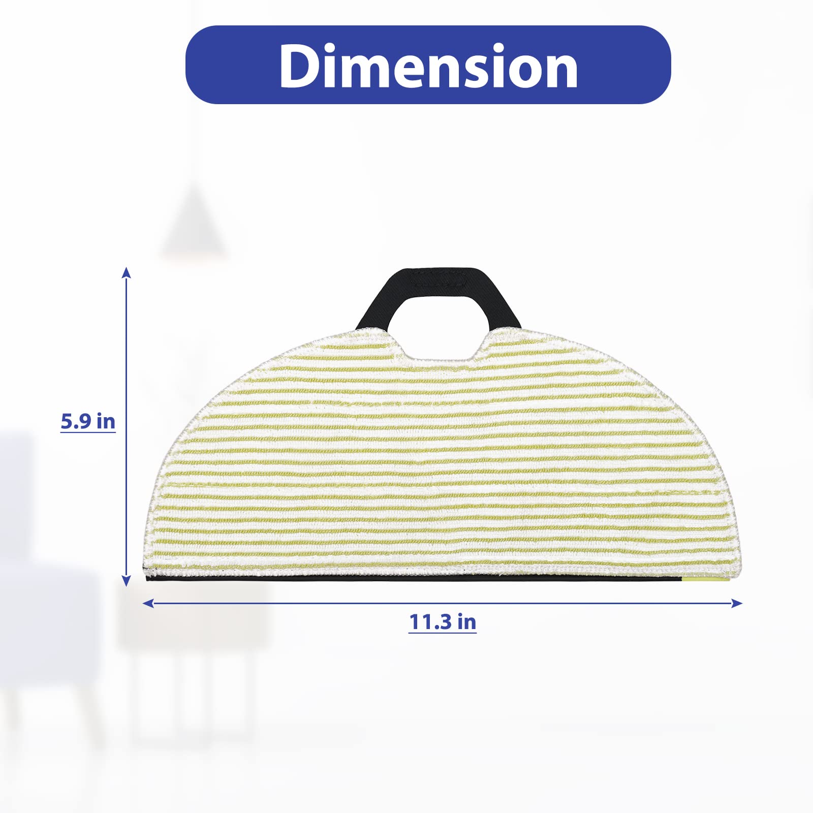 Sinnya 4 PACK RV2001WD Replacement Pad Compatible with Shark RV2001WD RV2000WD AV2001WD Robot Vacuum, Not Fit for RV2610WA Series