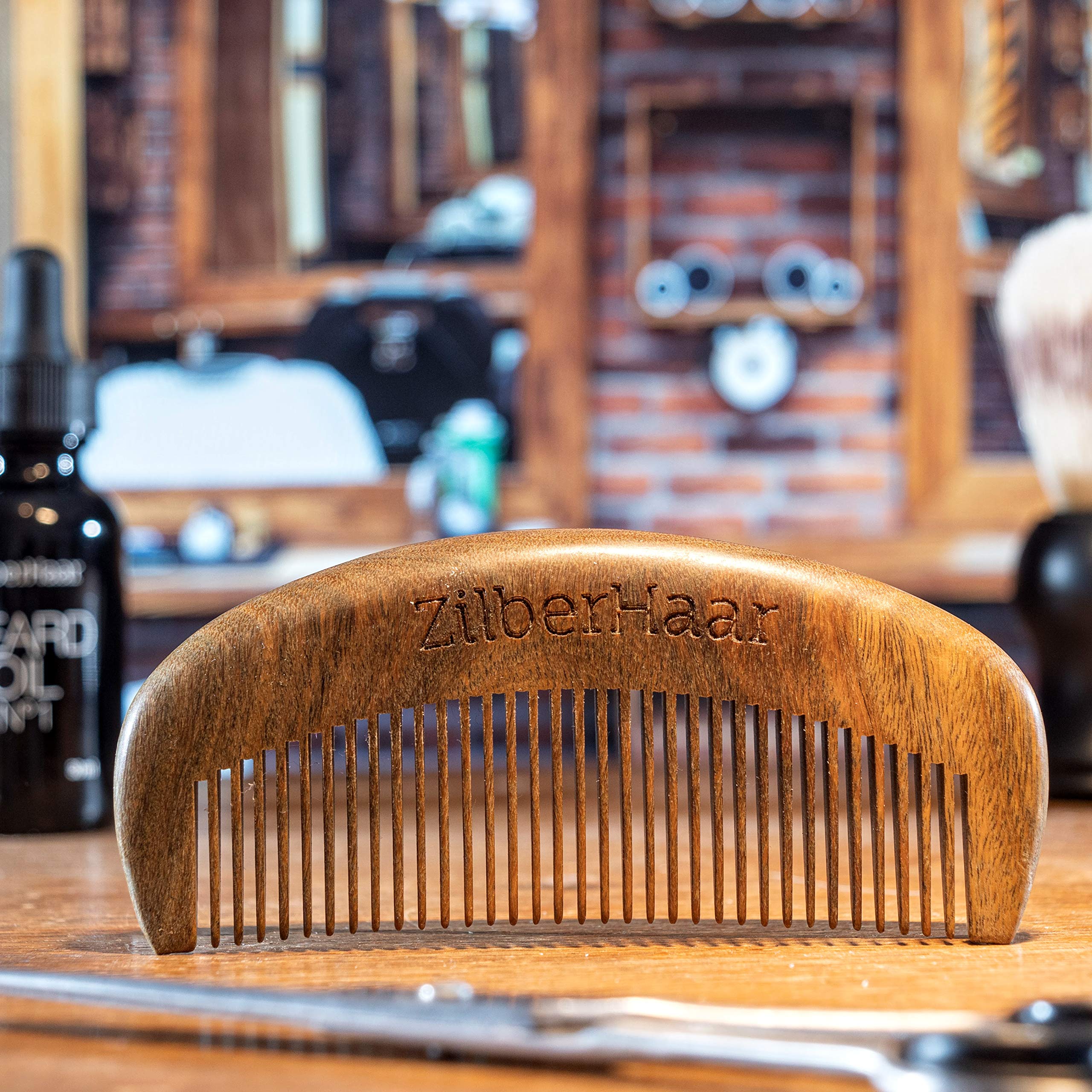 ZilberHaar Beard Comb β 100% Sandalwood β Essential Beard Care Accessory for Men β Hand Made
