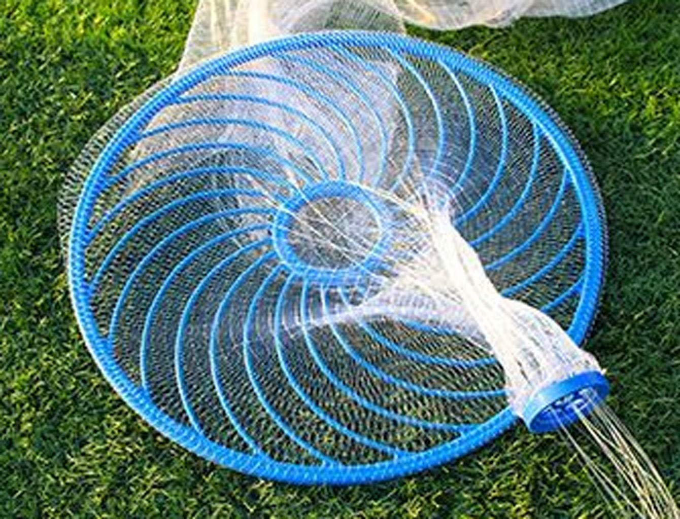 Zjnhl Fishing Equipment/Hand Throwing Automatic Fishing Nets (Size : Height 2.1m Iron Chain) (Size : Height 2.7m Iron Chain)