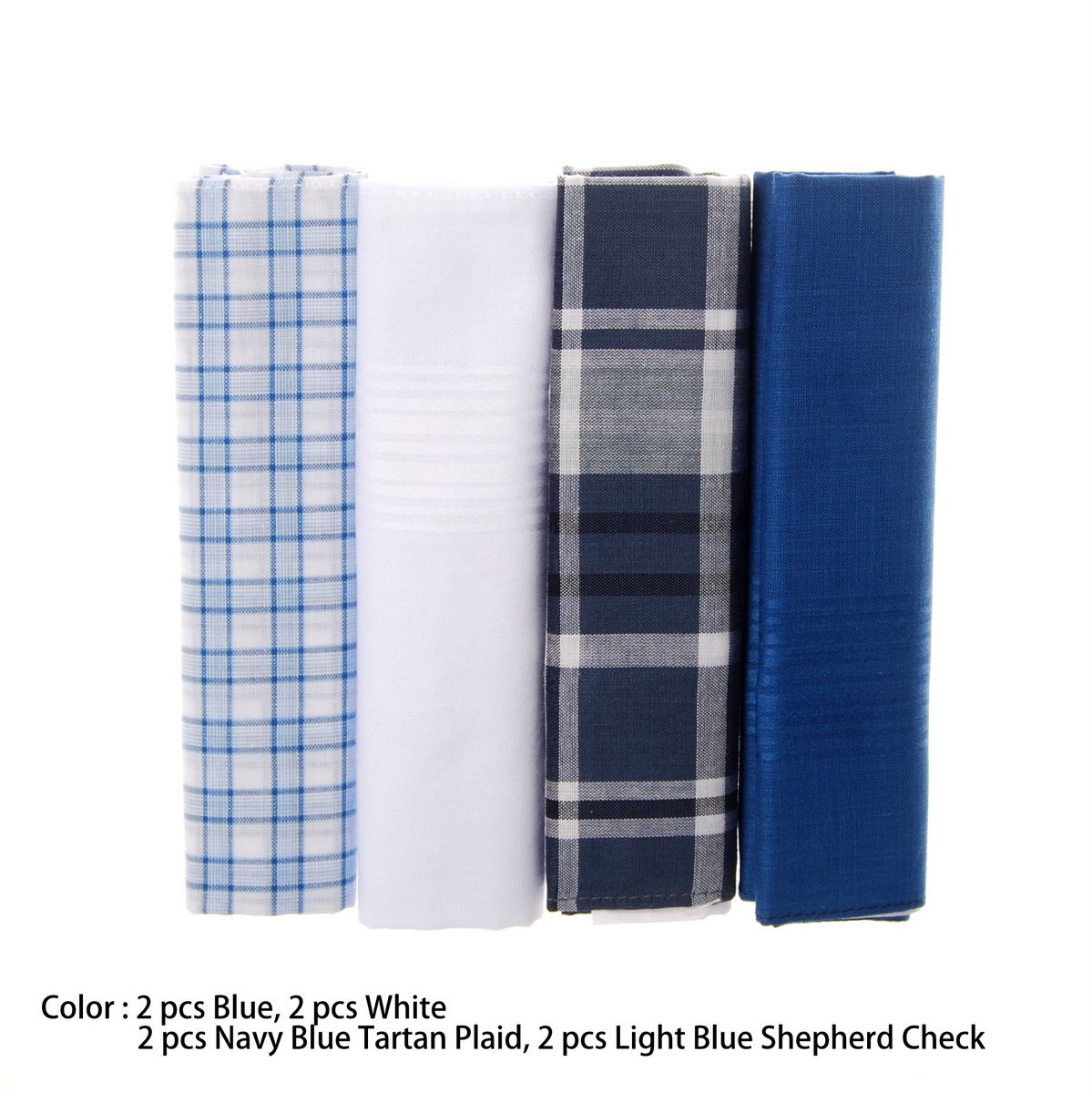 Retreez 8 Piece Pure Cotton Assorted Men's Handkerchiefs Hanky Gift Box Set - Assorted Set 001