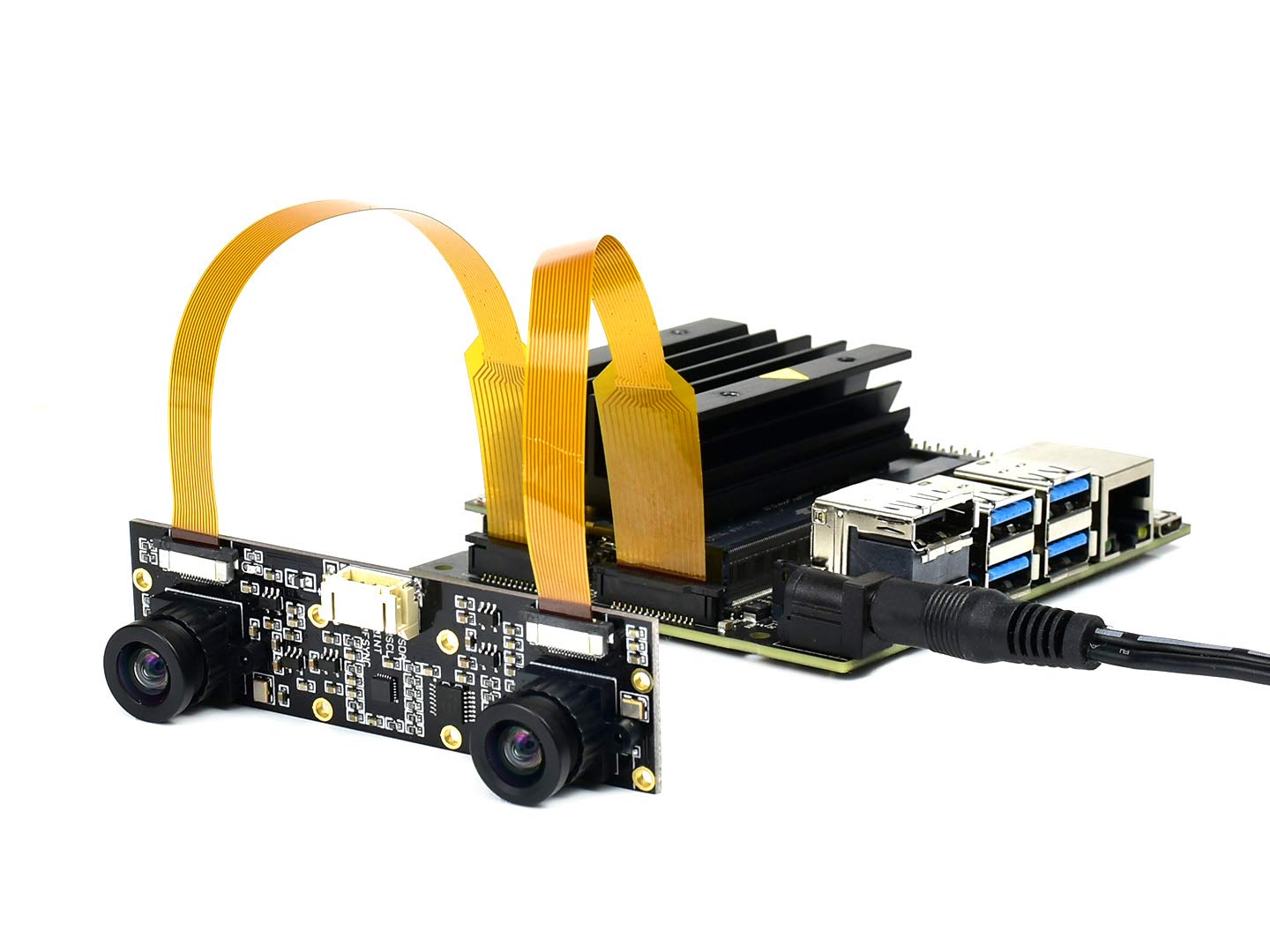 Waveshare Binocular Camera Module, Compatible with Raspberry Pi 5, Dual IMX219, 8 Megapixels, Stereo Vision, Depth Vision