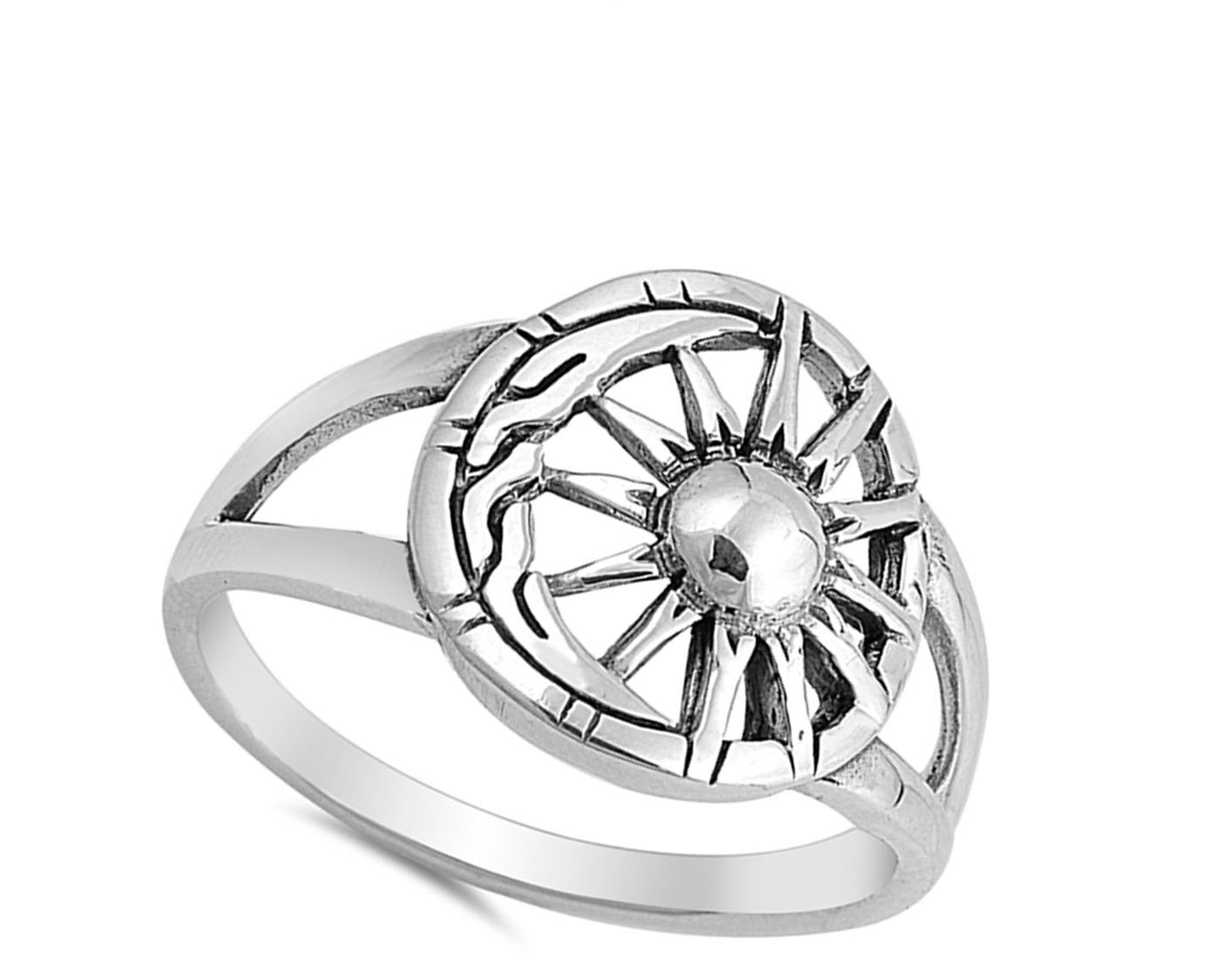 Sun Moon Universe Amazing Detail Ring New .925 Sterling Silver Band Size 8