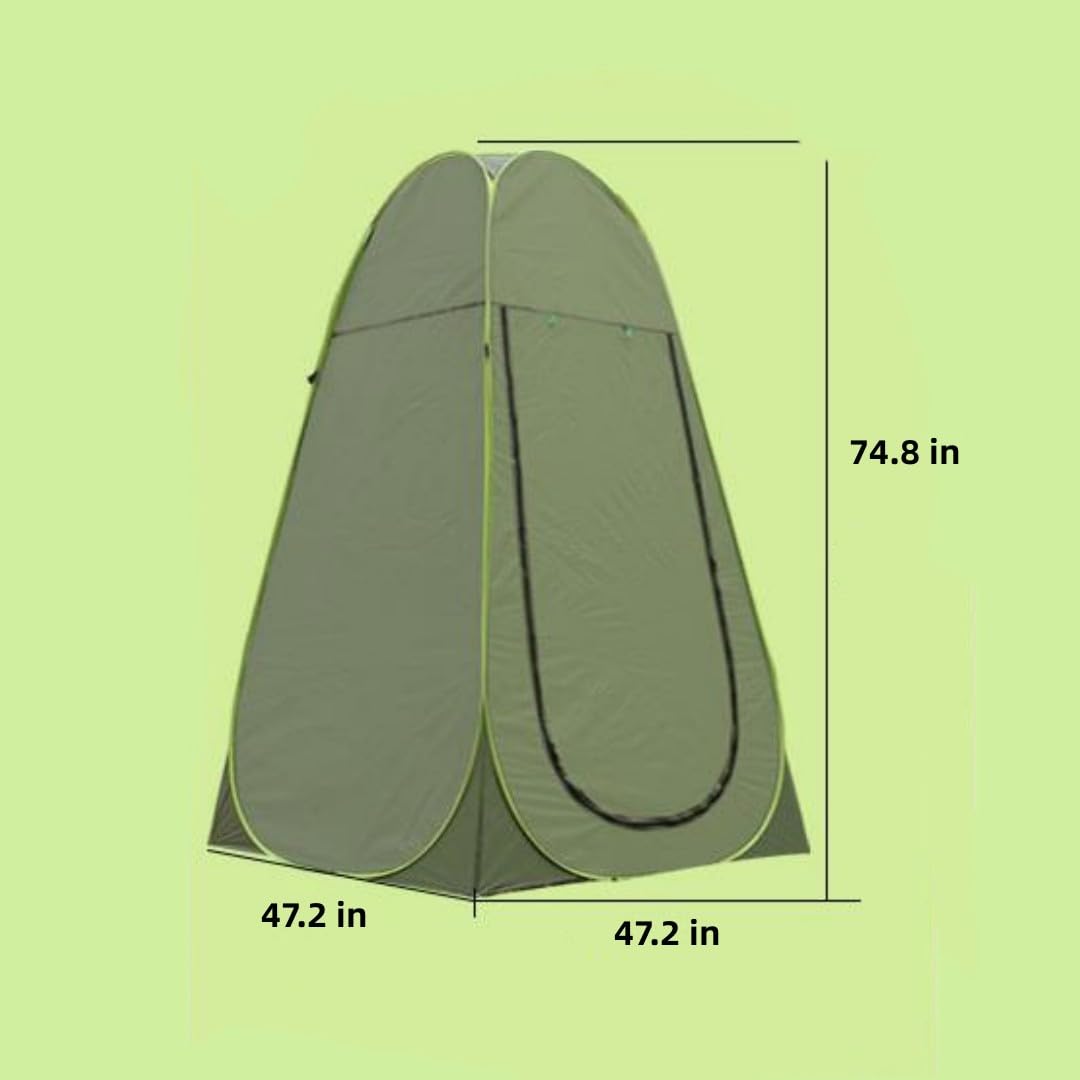 Spacious Changing Room, Outdoor Camping Portable Toilet Tent, Pop Up Privacy Tent,Automatic Shower Tents,Fishing Changing Sheds, Sturdy and Easy Fold (Green)