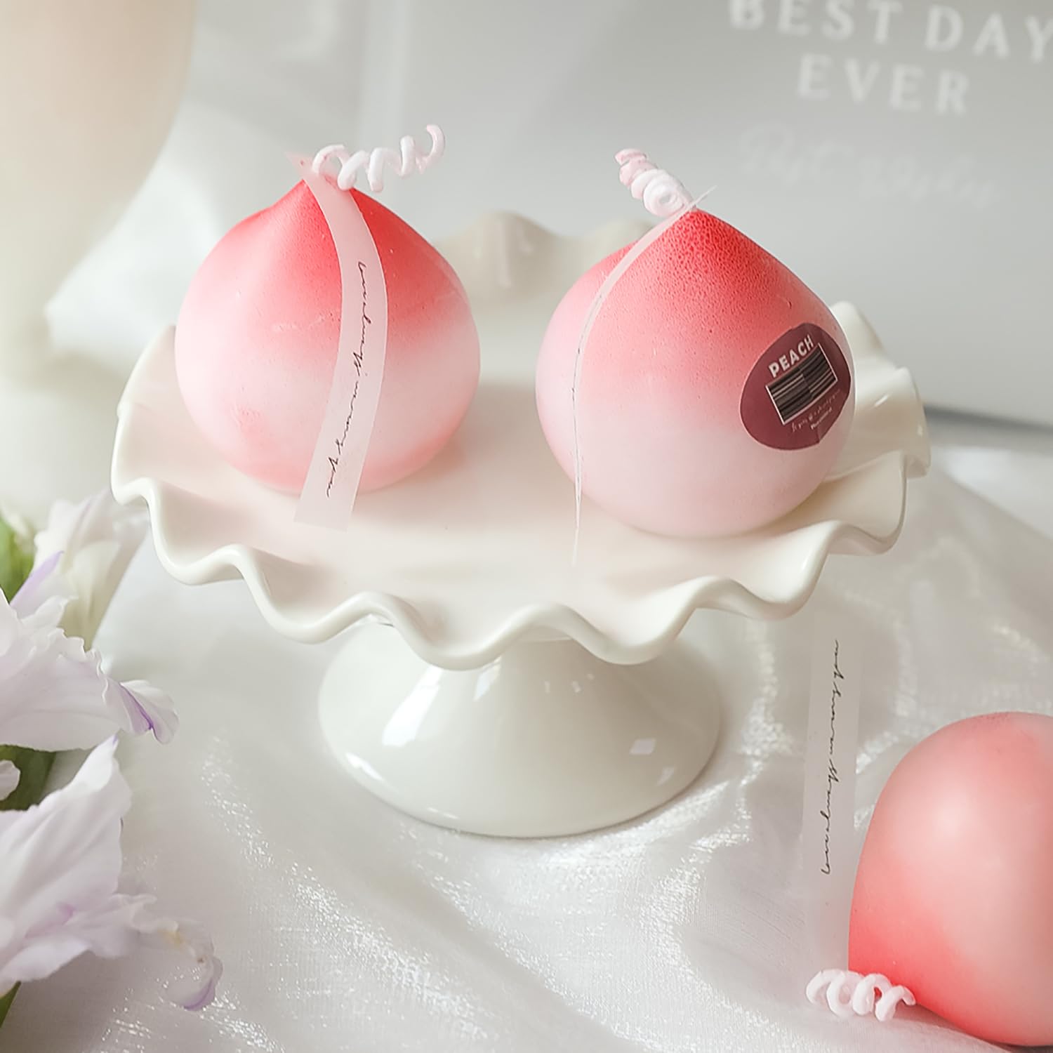 Scented Candles for Home, Peach Candle with Cute Design for Women,Girl Birthday Gift