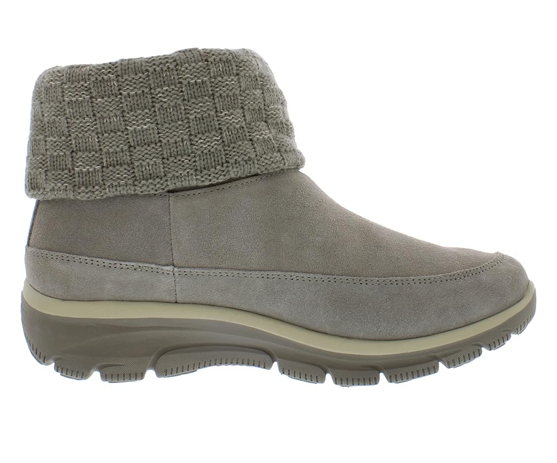 Skechers Women's Relaxed Fit Easy Going - Upgraded Heights Boots, Taupe, 9.5