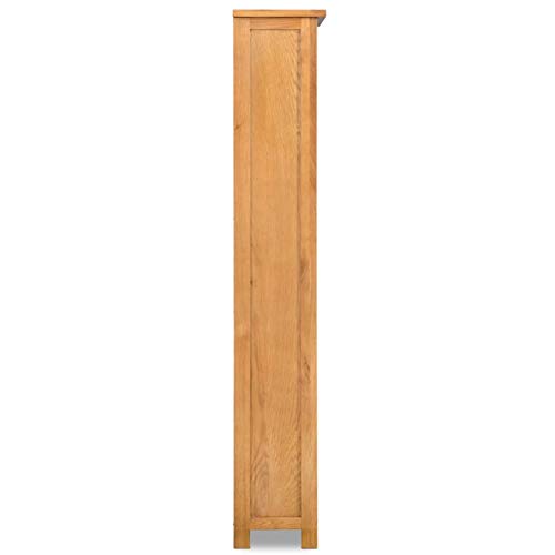 Festnight 5-Shelf Bookcase Rustic Bookshelf Rack Oak Display Shelves Organizer for CDs, Records, DVD, Collectables Home Office Decor Furniture 23.6 x 8.9 x 55.1 Inches (W x D x H)