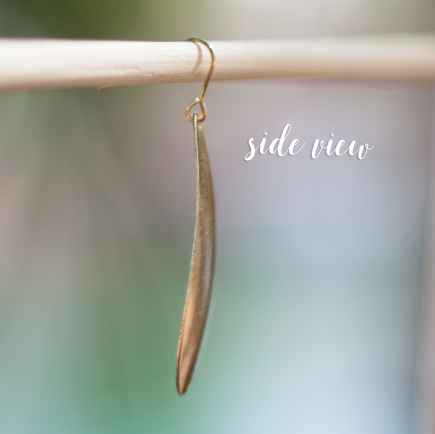 SPUNKYsoul Brushed Gold and Silver Teardrop Earring (Gold)