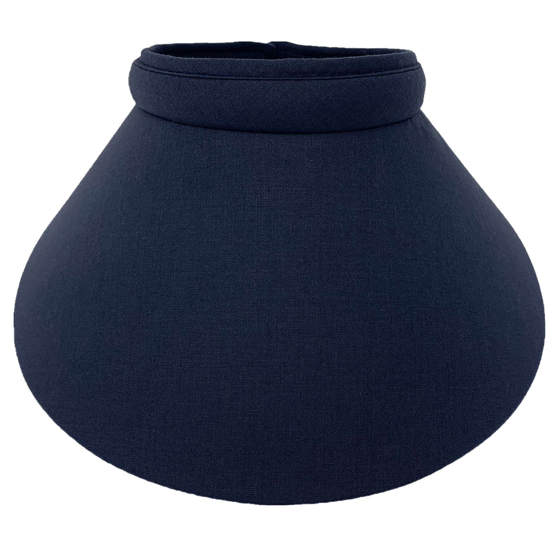 PRO.FASHION Women's Summer Sun UV Protection Visor Wide Brim Clip on Adjustable Stylish Beach Pool Golf Cap Hat (Navy)