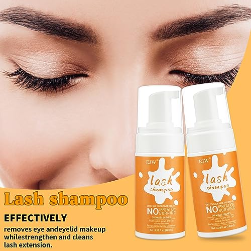 ๐ช๐๐ก๐ก๐๐ฅ ๐ฎ๐ฌ๐ฎ๐ฏ* 100ml Lash Shampoo Eyelash Extension Cleanser Kit - Oil-Free Foam, Complete Lash Care Set with Bowl, Brushes, Comb - Cluster Lash Wash & Dustcare Included