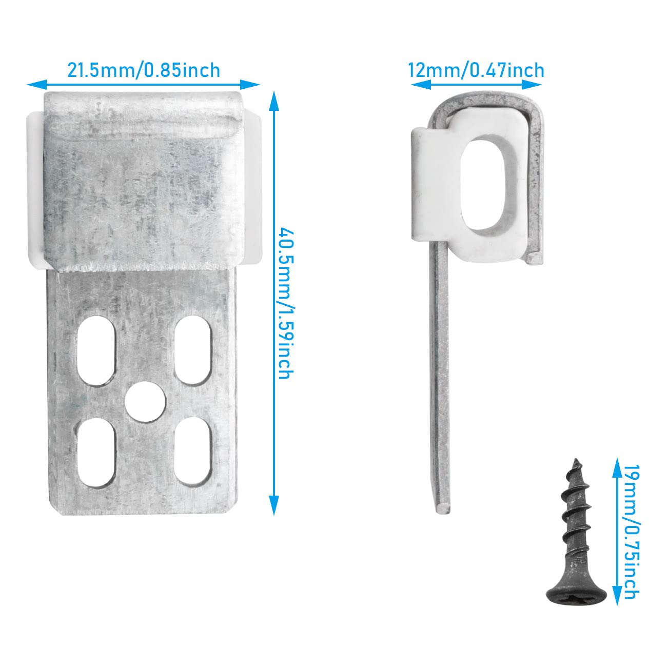 WHYHKJ 8pcs Couch Spring Repair Kit 5 Holes Fasteners Spring Buckle Spring Fixing Clip with 32pcs Mounting Screws for Sofa/Chair/Couch/Bed Spring Clips Repair Parts