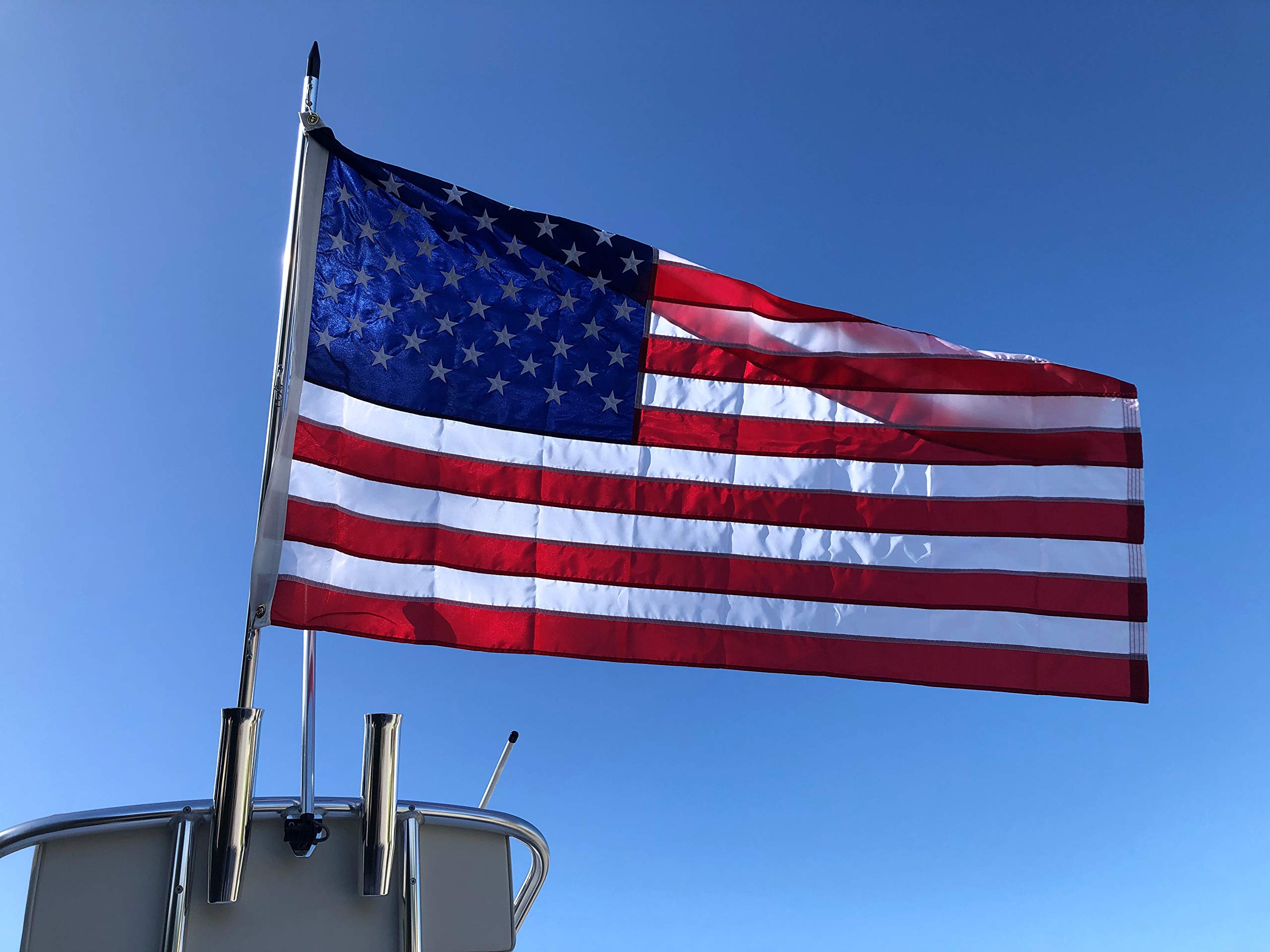 Tigress XD Flag Pole Holds Sandbar or Dive Flags, Durable Easy to Store Rod Holder Flag Pole with Gimbal Butt Makes Flying in Any Rod Holder a Breeze