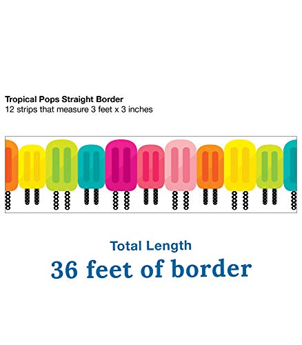 Schoolgirl Style - Simply Stylish Tropical | Tropical Pops Straight Borders, Classroom Décor, 12 Strips
