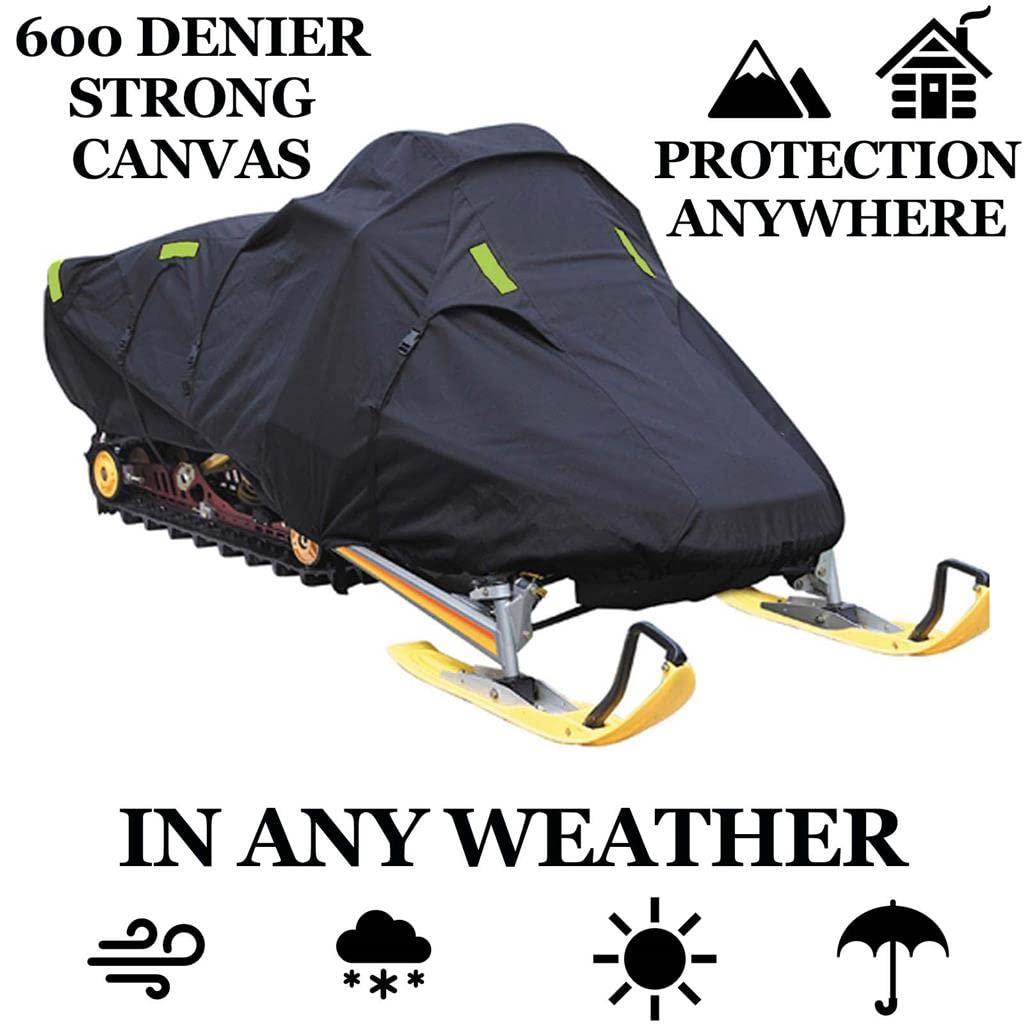 Trailerable Snowmobile Snow Machine Sled Cover Compatible for Polaris 850 PRO-RMK 155 for Model Years 2019-2020. 600 Denier Gear