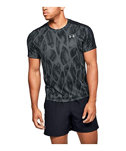 Under Armour Speed Stride Printed Running Short Sleeve, Pitch Gray (012)/Reflective, Large