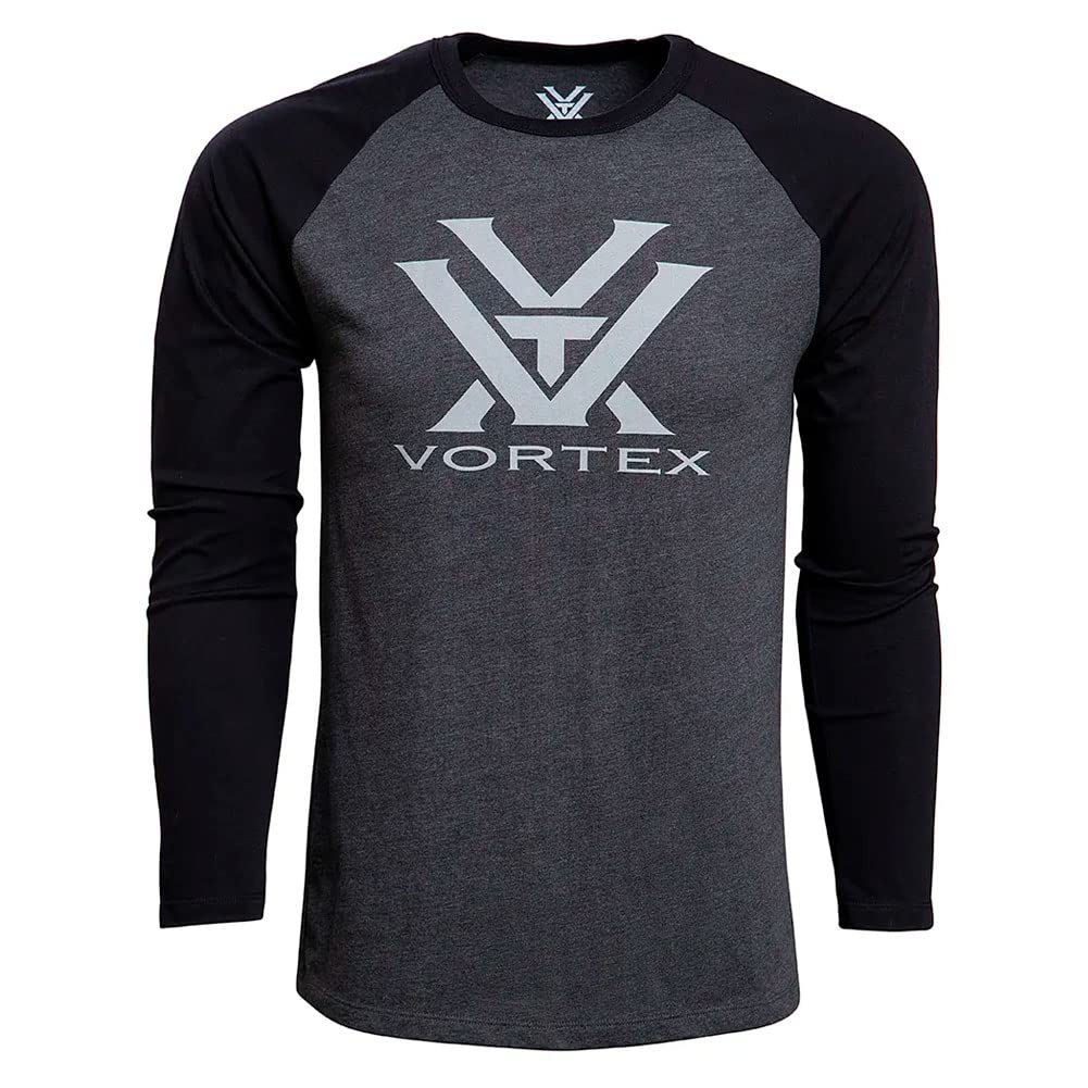 Vortex Optics Raglan Core Logo Long Sleeve Shirt - Charcoal Heather - XX-Large
