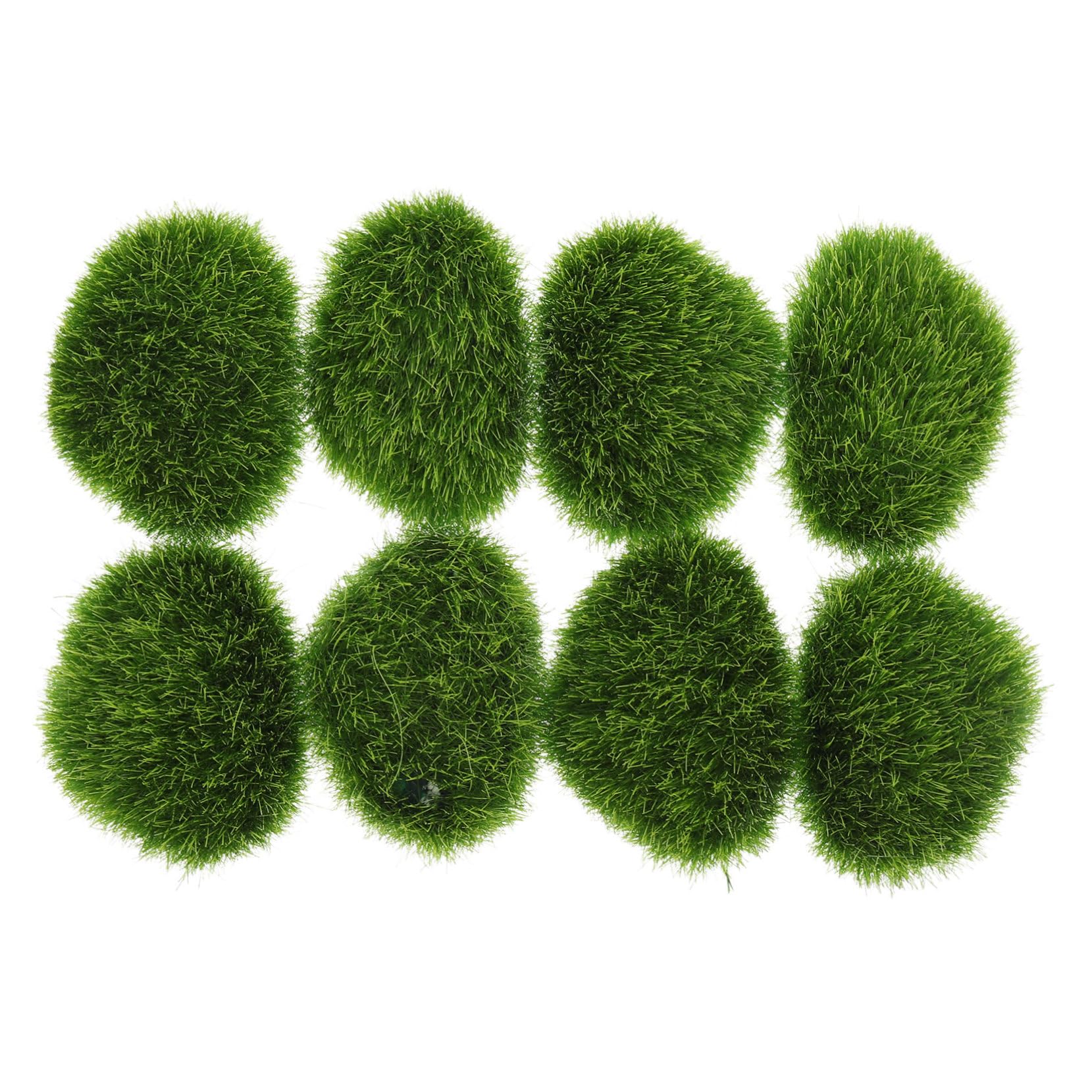 VINTORKY 8pcs Artificial Moss Faux Green Stones Aquarium Fake Balls Plants Flower Micro Landscape Stone Artificial Stones Fairy Gardens Ornament Moss for Crafts Fake for Container Foam Rock