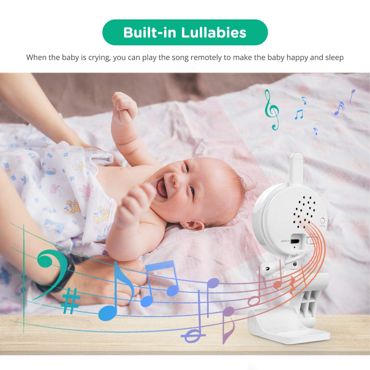TMEZON Video Baby Monitor with Two Cameras and 4.3" LCD,Auto Night Vision,Two-Way Talkback,Temperature Detection,Power Saving/Vox,Zoom in,Support Multi Camera Feeding Time Alarm