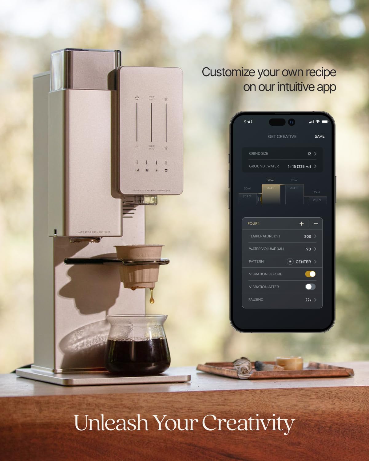 xBloom Coffee Machine, Fully Automatic Coffee Maker with Built-in Grinder, single serve bean to cup, smart app for customizable recipes, Black