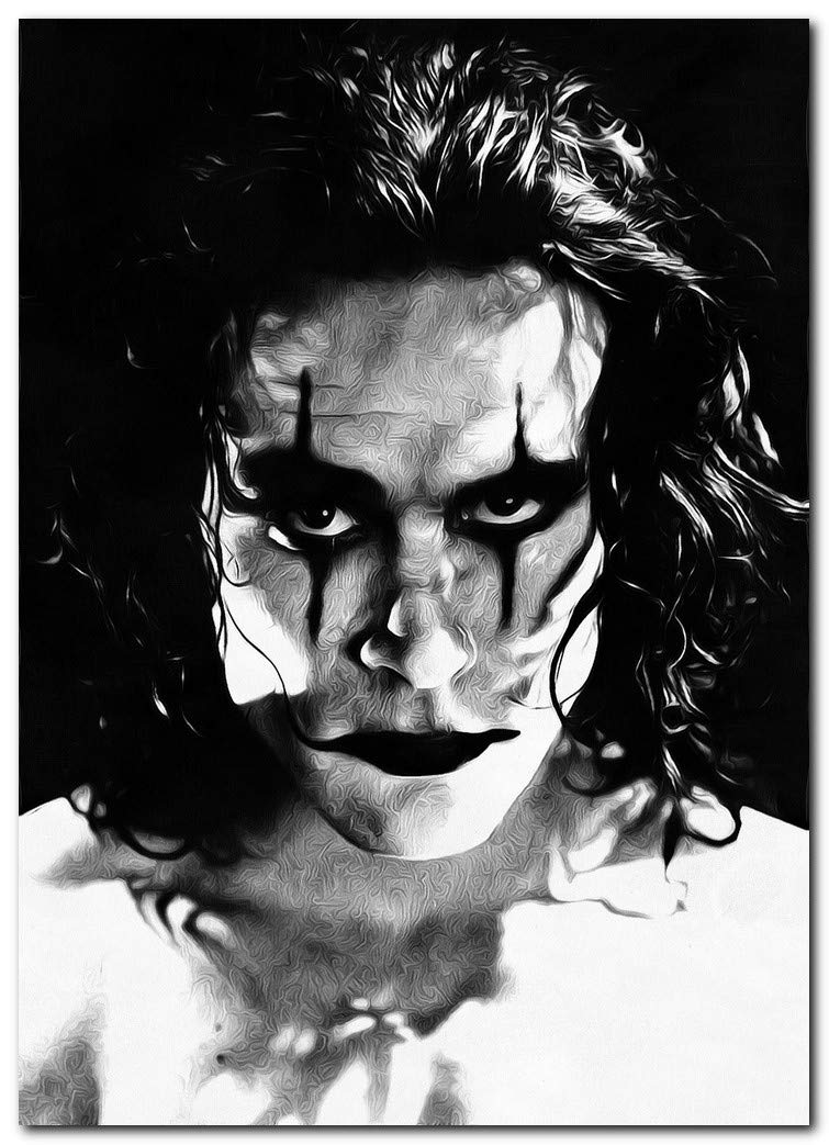 Wall Décor Brandon Lee The Crow Canvas Poster (13 x 19 Inches) | Ready to Frame for Office, Living Room, Dorm, Kids Room, Bedroom, Studio, Printed On Real Cotton Canvas