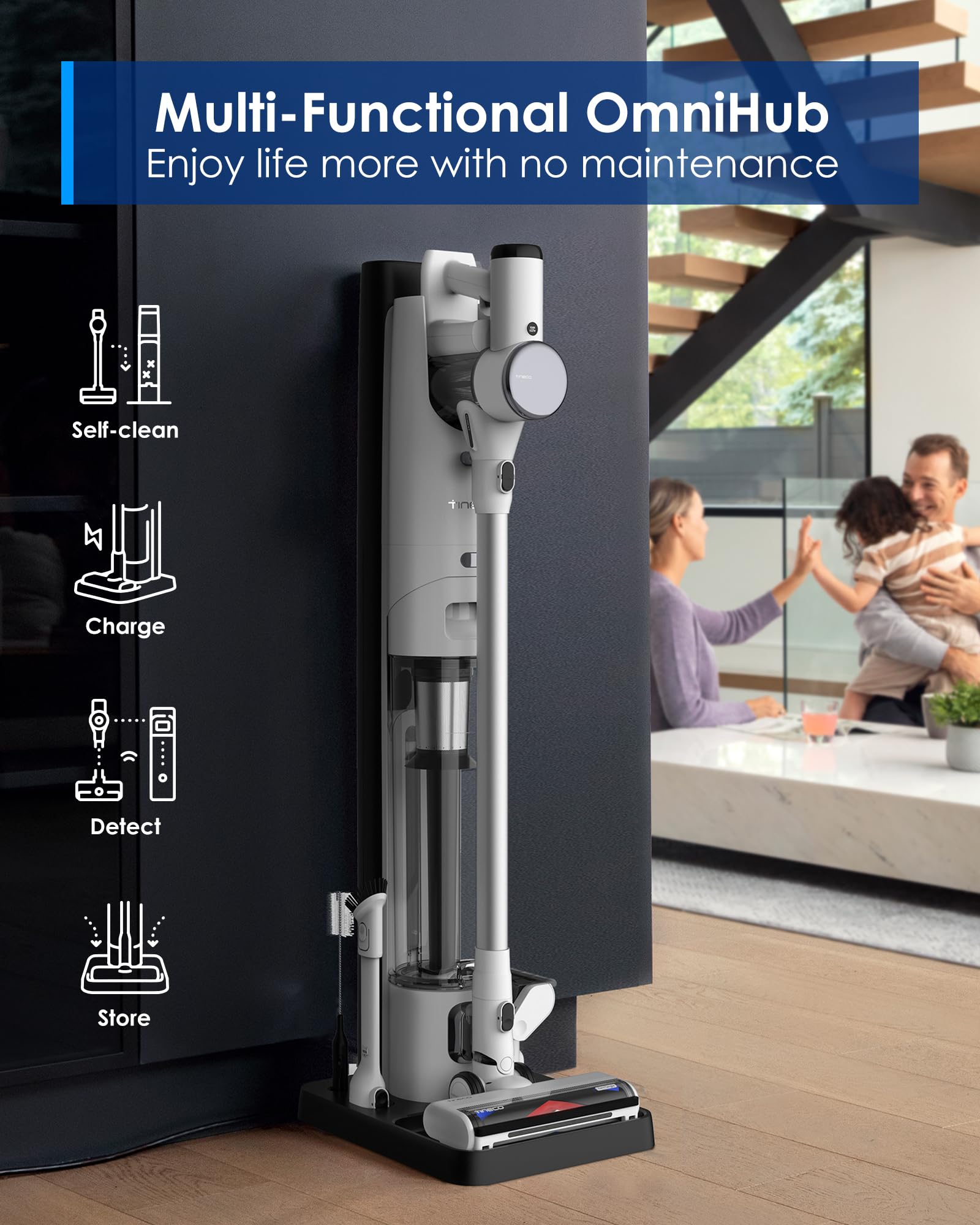 Tineco Pure ONE S12 PRO EX Smart Cordless Stick Vacuum Cleaner, Optimized Ultra Powerful Suction & Long Runtimes, Excellent for Multi-Surface & Pet Hair Cleaning with LED Hard Floor