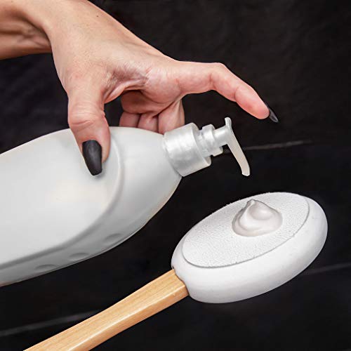Toem Lotion Applicator For Back | Easy Reach | Self-Application of Cream Sunscreen Self Tanner | Includes 1 Applicator Handle, 4 Pads & 1 Hook (4 Pads)