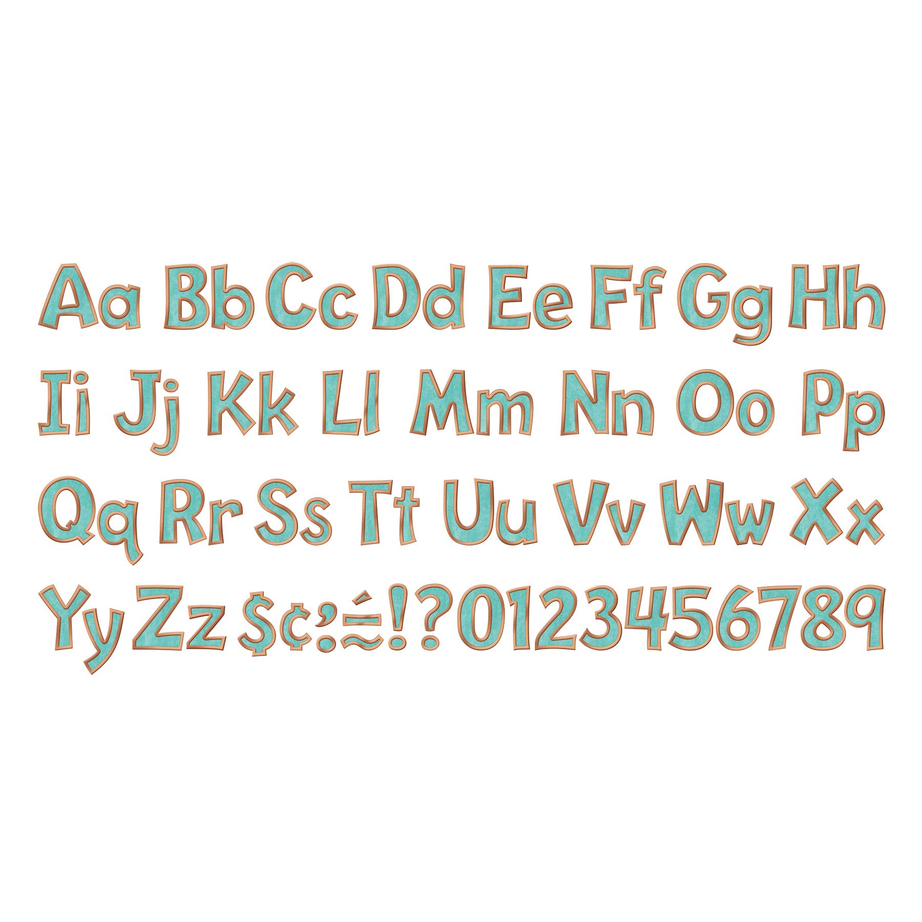 TREND enterprises, Inc. Copper & Patina 4" Playful Combo Ready Letters®, T-79771