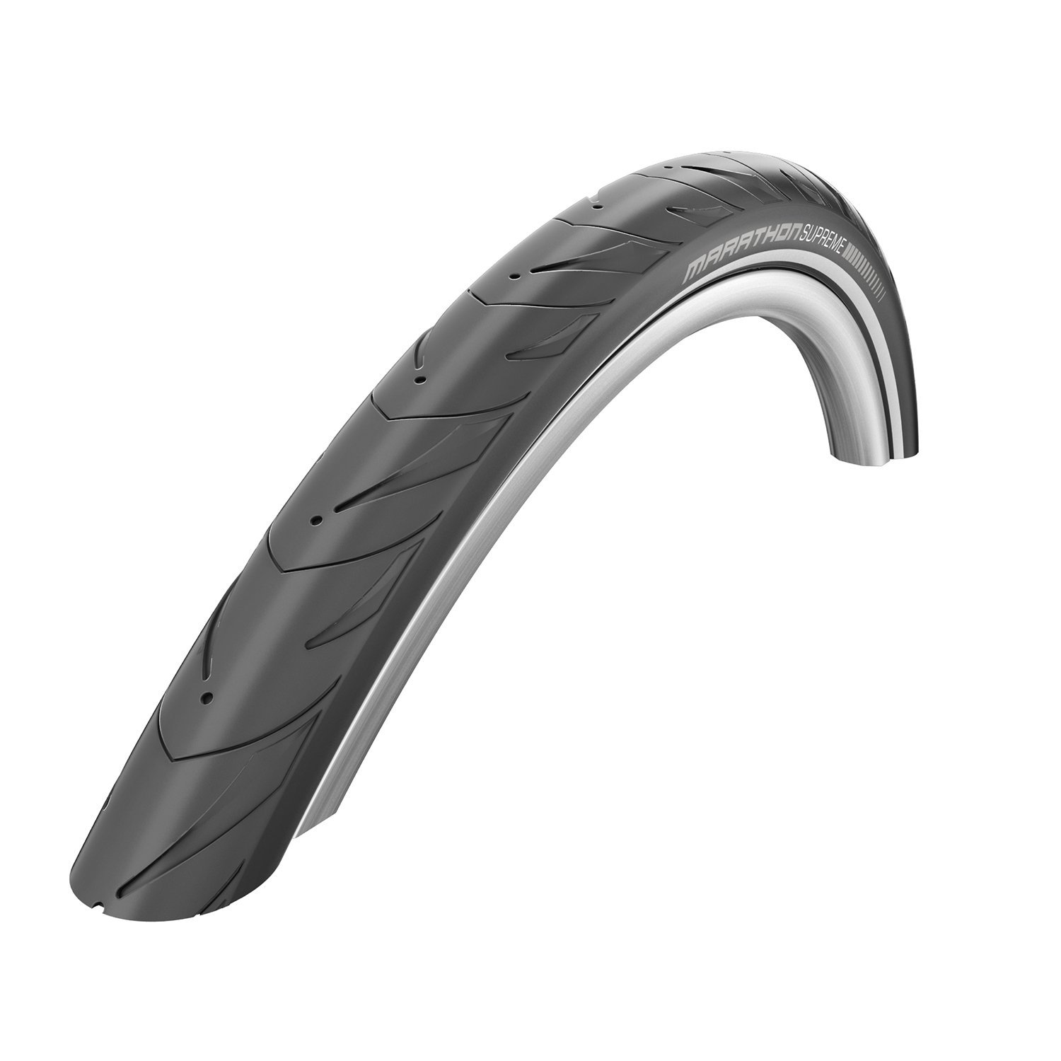 SCHWALBE Marathon Supreme HS 469 HS Speed Guard Cross/Hybrid Bicycle Tire - Folding - 28 (Black-Reflex - 27.5 x 1.60)