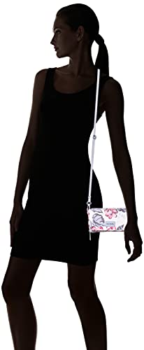 Vera Bradley Women's Recycled Lighten Up Reactive Compact Crossbody Purse With RFID Protection, Hummingbird Blooms, One Size