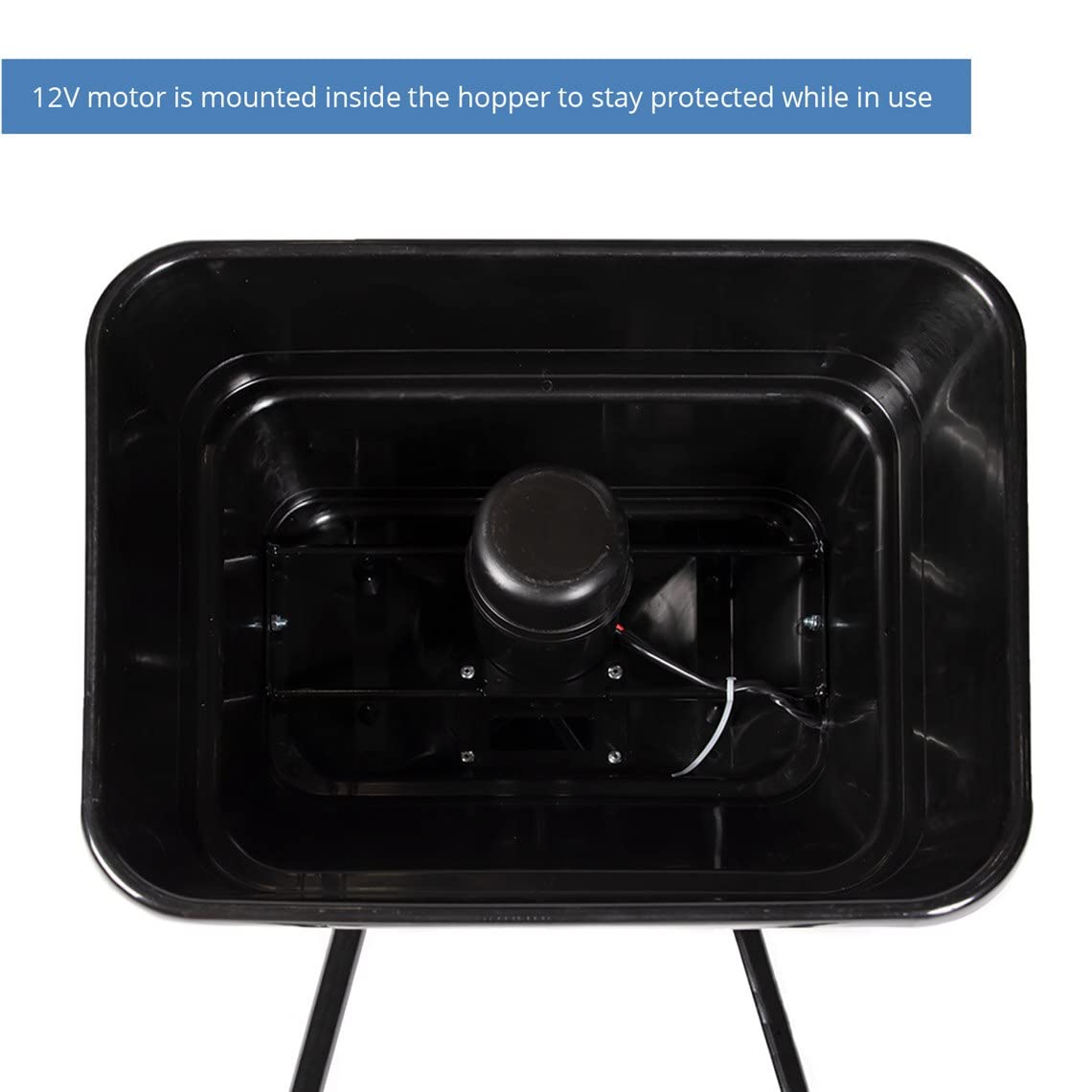 Titan Attachments 12 Volt ATV/UTV Broadcast Spreader, 80 LB Capacity, with Rain Cover