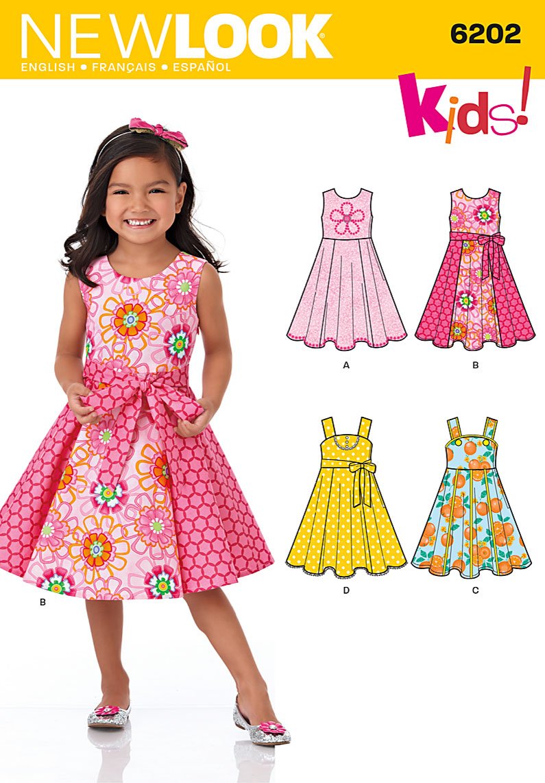Simplicity Creative Patterns New Look 6202 Child's Dress and Sash, A (3-4-5-6-7-8)