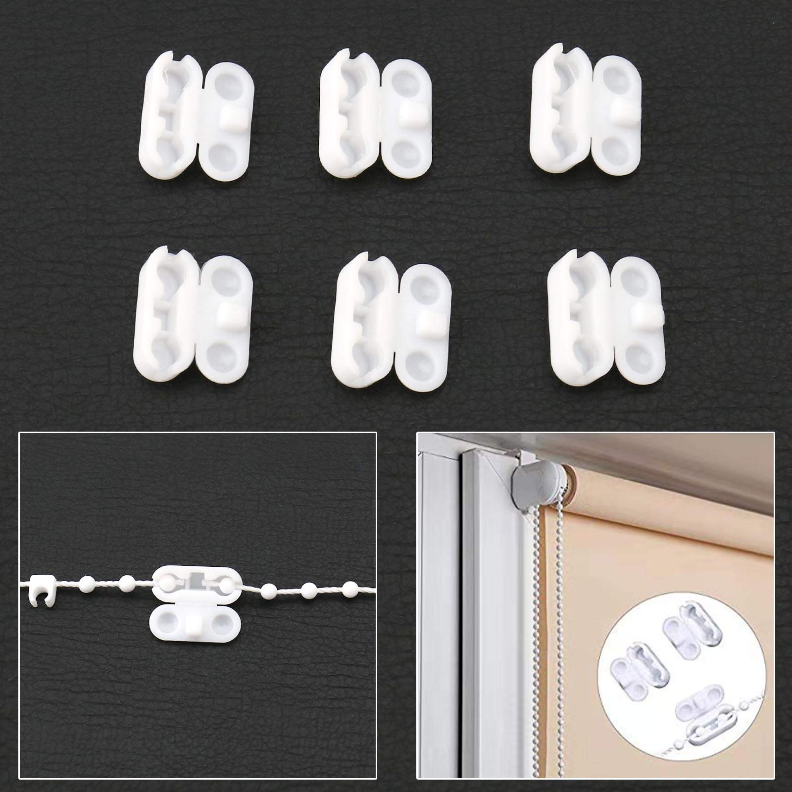 SING F LTD 31Pcs Vertical Blind Bottom Weights Accessories Repair Kit 89mm Vertical Blind Top Hangers 10M Chain and Connector Plastic DIY Replacement