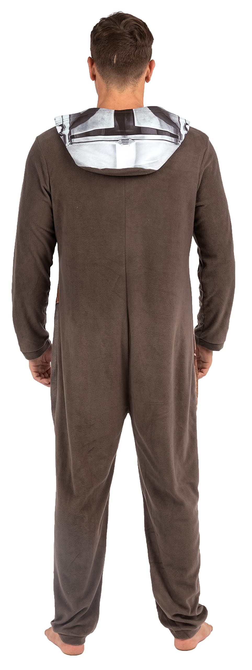 Star Wars Mandalorian and Grogu Men's Onesie Pajama Costume Union Suit, Mandalorian, Size Medium (UT043MBSM)