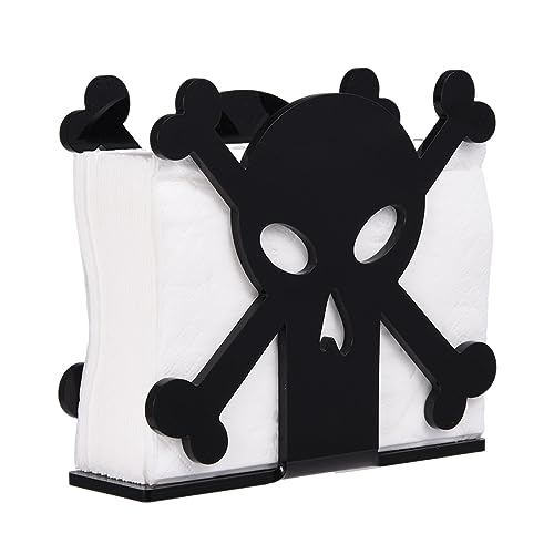 Vertical Tissue Holder Skull Paper Towel Storage Rack Table Napkin Rack Restaurant Kitchen Tissue Organizer Dispenser Skull Acrylic Paper Stand