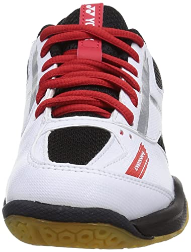 YONEX(ヨネックス) Unisex's Badminton Shoe, White/red, 8.5