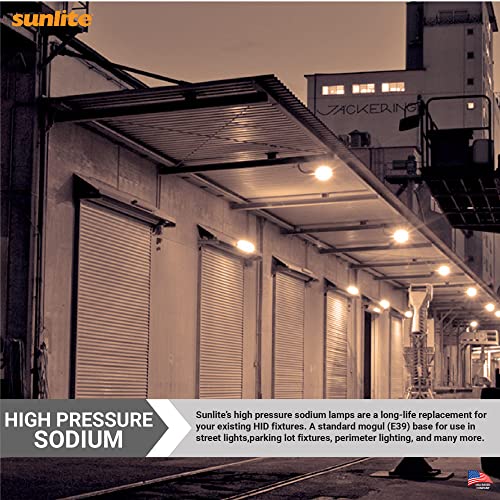Sunlite 03625-SU LU70/MOG 70 Watt High Pressure Sodium Light Bulb, Mogul Base (E39), ANSI Code S62, 6300 Lumen, 24000 Life Hours, Clear, 2100K