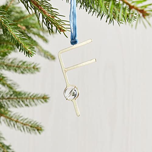 West Elm Street Bauble Monogram - F - Christmas Ornament - 1 Each