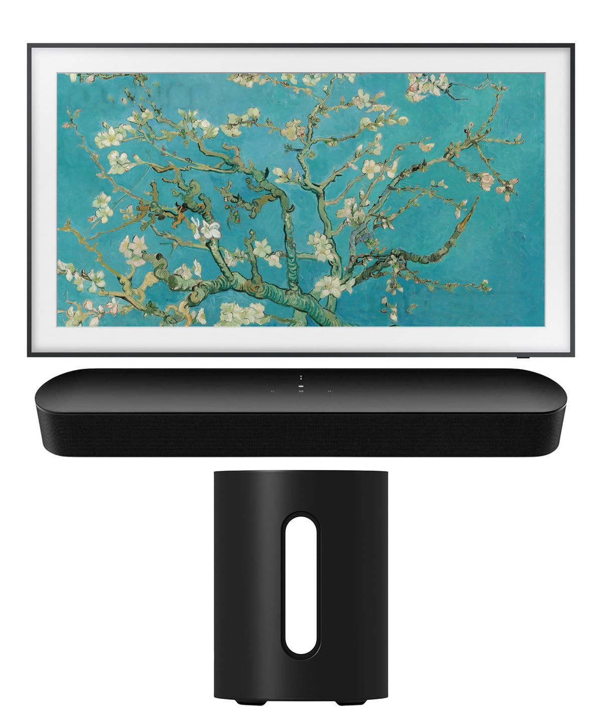 SAMSUNG 55" Frame TV with a SONOS Beam G2 Soundbar and Sub Mini Black(USED)