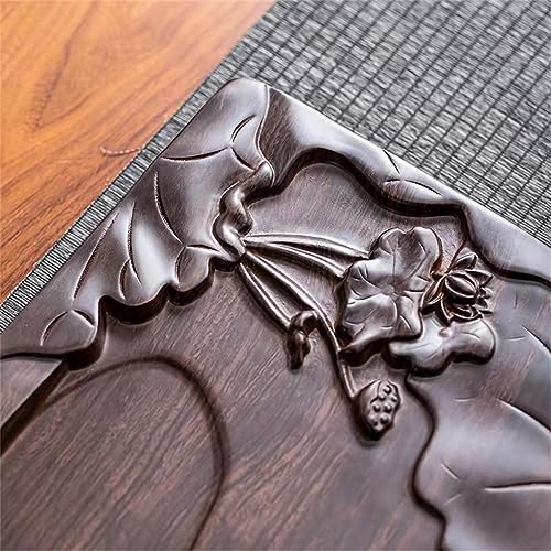 WFHTU Tea Tray Solid Wood Household Whole Flat Plate Drainage Sea Kung Fu Set Table Dry Bubble