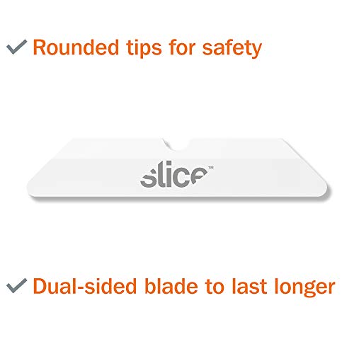 Slice 10404 Replacement Blade, Ceramic, Finger Friendly, Rounded Tip, Lasts 11x Longer Than Metal