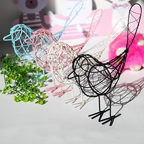 WhaleCreation Handicraft Bird Metal Decorative Figurine Home Decor Gift Toy (White)