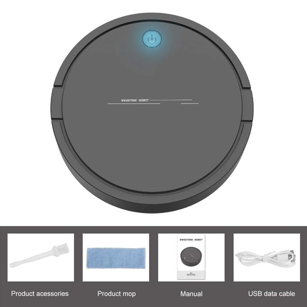 XINJIA Robot Vacuum Cleaner,Automatic Rechargeable Smart Clean Sweeping Robot,Intelligent Sweeper,Automatic Smart Robot Vacuum Cleaner Mop for Floor Carpet Pet Dog Hair