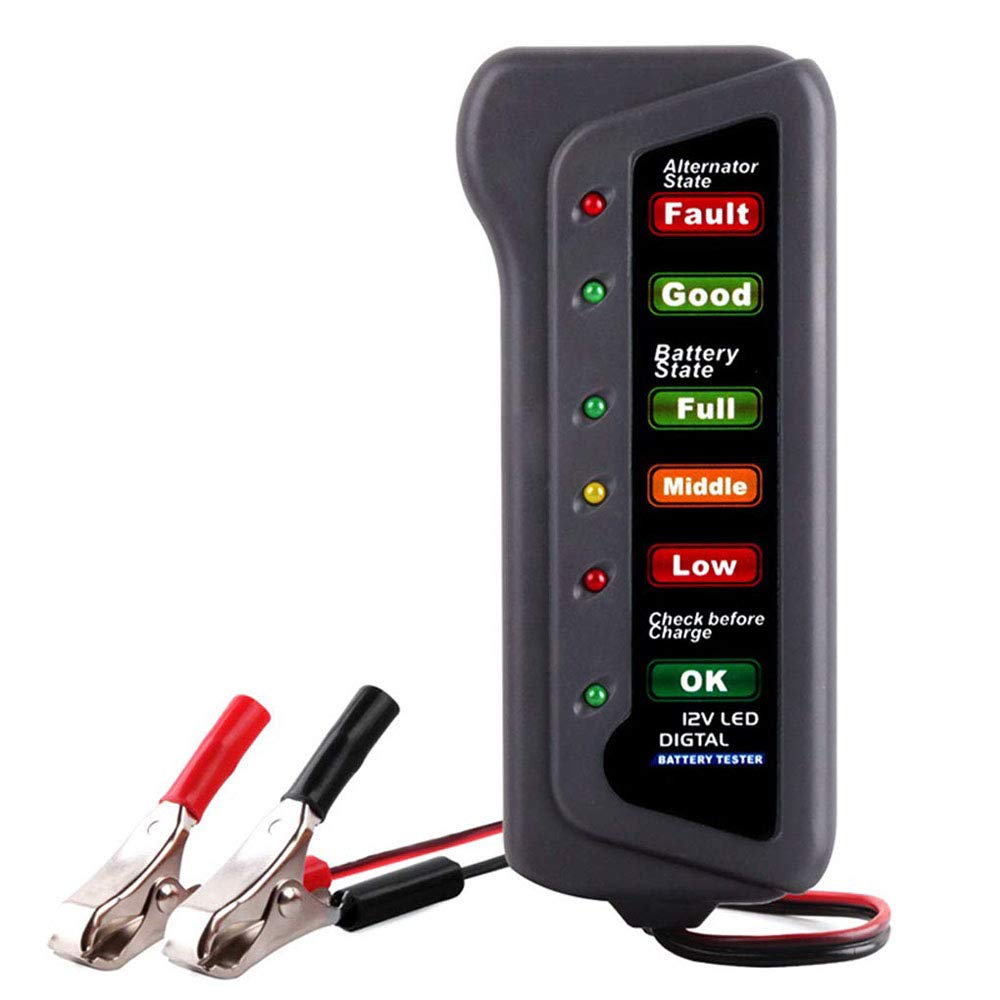 Usee Battery Tester Battery Alternator Checker Multifunctional Tester for 12V Car Motorcycle Battery