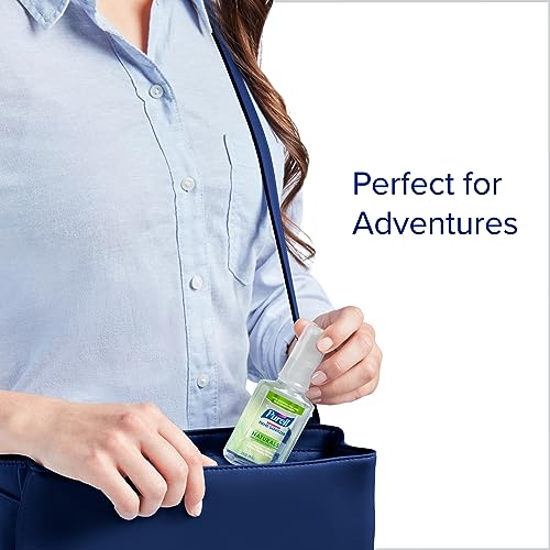 Purell Advanced Hand Sanitizer Naturals with Plant Based Alcohol, Citrus scent, 2 Fl Oz Travel Size Pump Bottle (Pack of 6), 9623-04-EC
