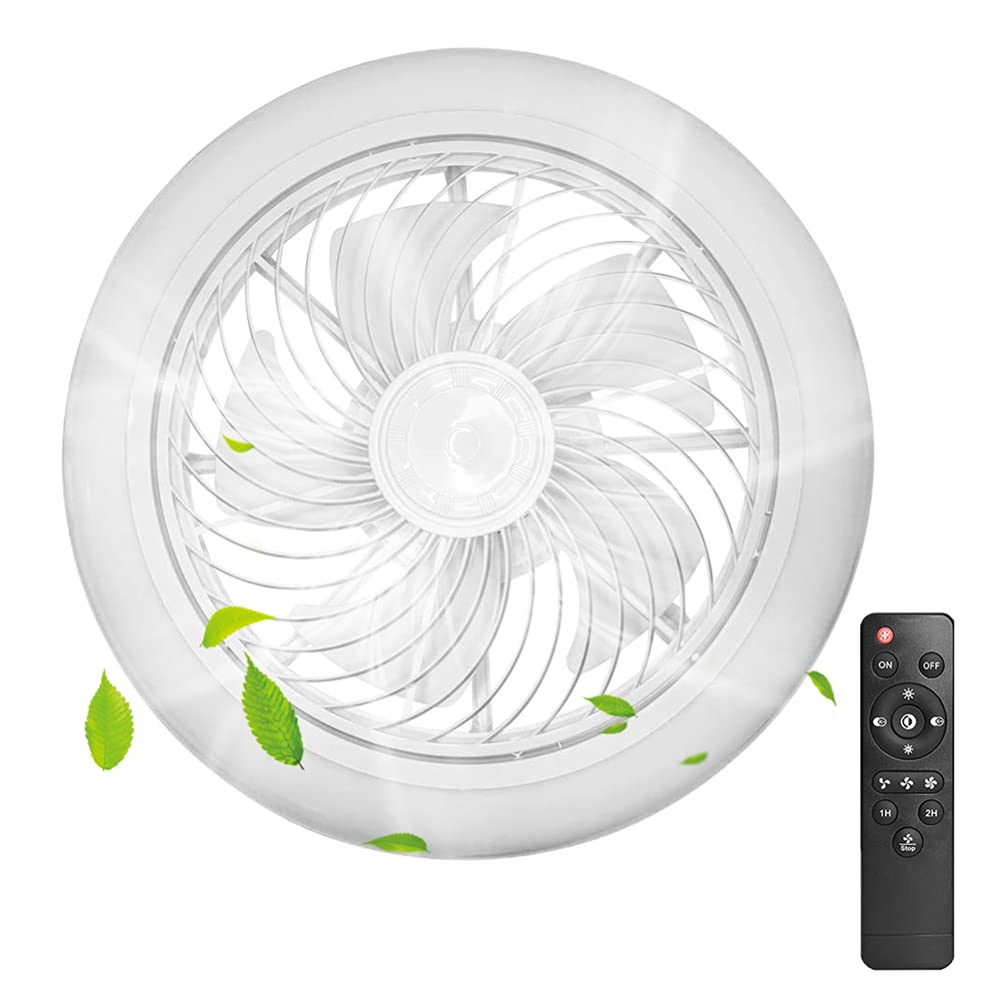 XIYUN Ceiling Fan with Lights,17 Inch 35W,Remote Control LED 3 color temperatures, 10-level Dimming,3 Gear Wind Speed fan light Enclosed Low Profile Fan,Ceiling Light with Fan for children's room,bedroom