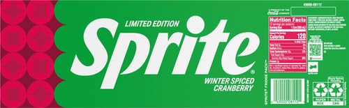 Sprite Winter Spiced Cranberry, 12 Fl Oz (Pack Of 12)